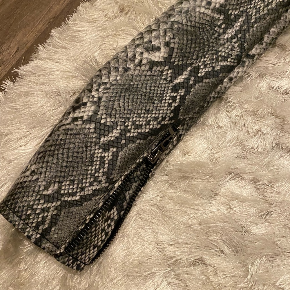 Blanknyc Faux Snakeskin Leather Jacket - Gem